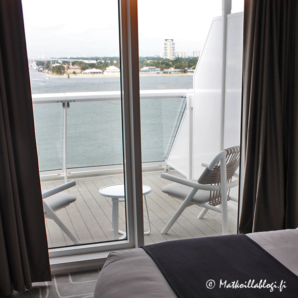 Celebrity Edge #8314: Sunset Veranda-hytti esittelyssä - Matkoillablogi